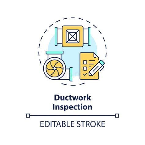 Ductwork Inspection Blue Gradient Concept Icon Stock Illustration Illustration Of Airflow