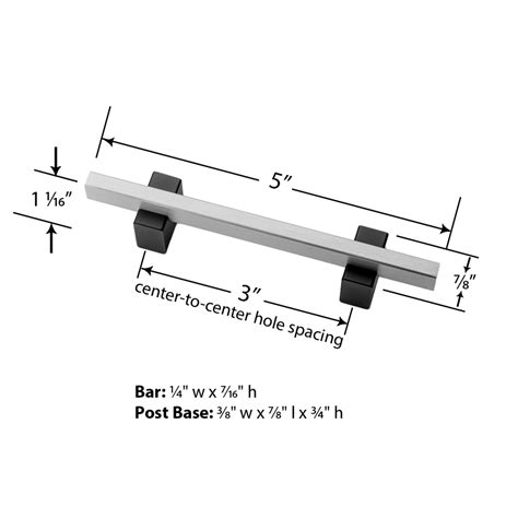 Two Tone Modern Collection 3 76mm Centers Solid Brass Two Tone