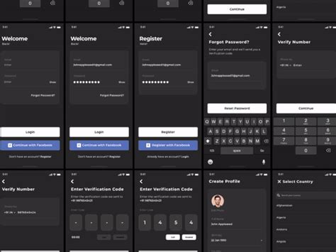 Dark And Light Mode Registration Process Design By Sumesh Verma On
