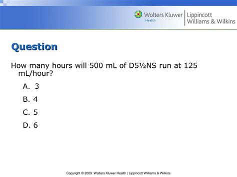 Ppt Chapter 8 Calculation Of Basic Iv Drip Rates Powerpoint Presentation Id 6964235