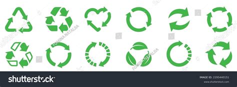 Recycle Icon Collection Set Recycle Signs Stock Vector Royalty Free