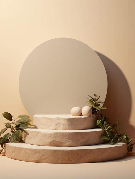 Premium Ai Image A White Oval Shaped Object With A Plant And Two Eggs