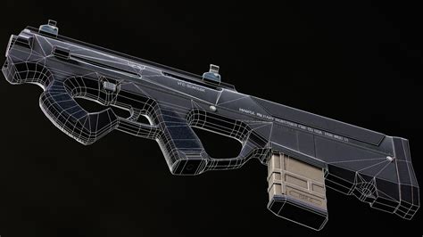 3d Magpul Personal Defense Rifle Mobile Ready Low Poly Turbosquid