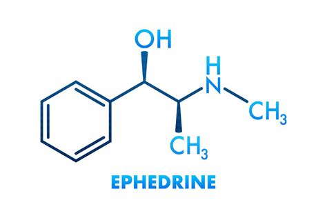 Ephedrine Molecular Structure With Chemical Formula C10h15no 55796643