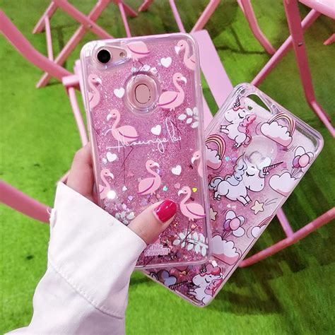 Girls Glitter Dynamic Liquid Quicksand Case For Oppo F5 Case Soft