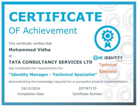 Im Thrilled To Announce That Ive Successfully Completed The One Identity Identity Manager
