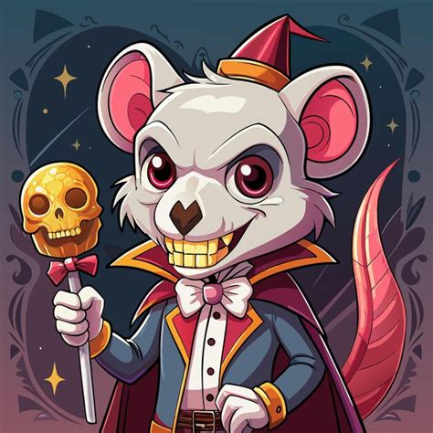Funny Mouse In Halloween Costume Premium Ai Generated Vector