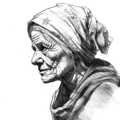 Premium Ai Image Front View Old Woman Smiling With Strong Ethnic Features