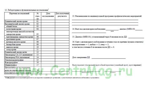 Карта учета дополнительной диспансеризации работающего гражданина 131 у