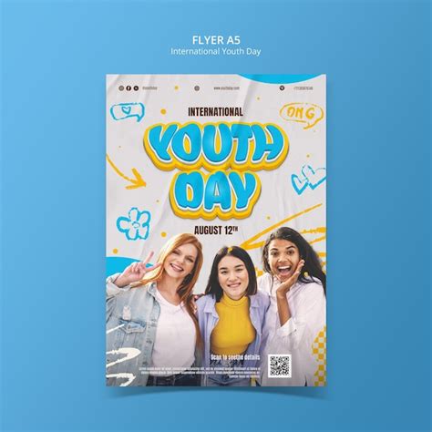 Premium Psd International Youth Day Poster Template