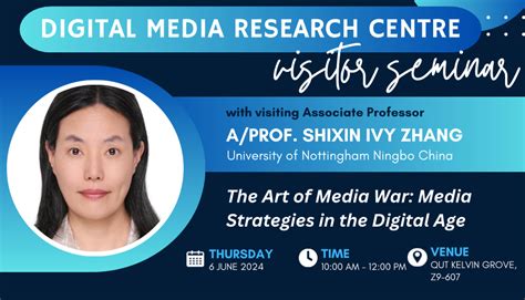 Dmrc Visitor Seminar Aprof Shixin Ivy Zhang Qut Digital Media Research Centre