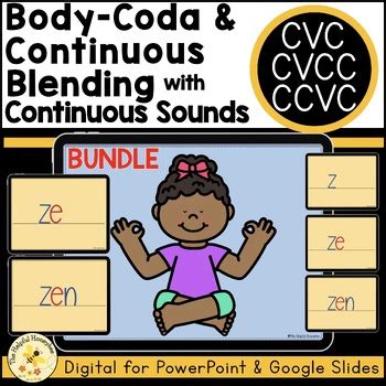Digital Phonics BUNDLE Body Coda Blending W Continuous Sounds CVC CVCC
