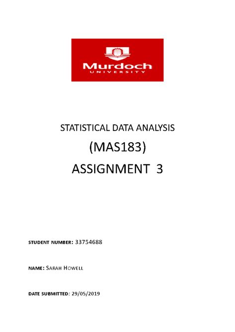 assign 4 mas183 statistical data analysis mas183 assignment 3