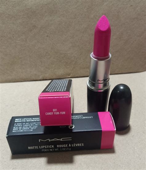 Mac Matte Lipstick 601 Candy Yum Yum Neon Pink On Carousell