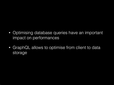 Performance Optimisation With Graphql Ppt