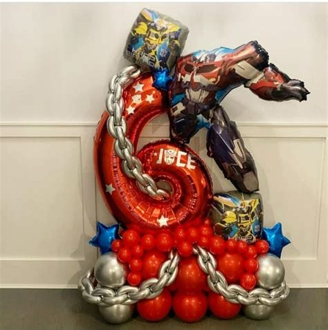 Transformers Balloon Bouquet Transformer Birthday Balloon Bouquet