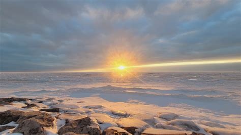 Ontario Storm Reports Lake Huron Goderich Beach Sunset