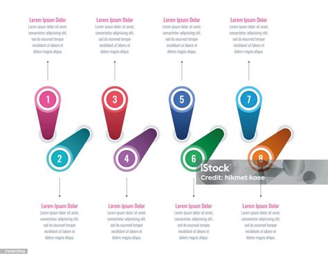 연례 보고서 인터넷 잡지 웹 인포 그래픽 템플릿 롤러 정보 템플릿 평면도 실린더 인포 그래픽 템플릿 여덟 단계 정보 템플릿 개념에 대한 스톡 벡터 아트 및 기타 이미지