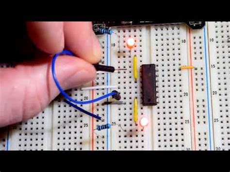 How To Wire A Flip Flop Circuit Using 2 NAND Gates In SN74HC00N Integrat Circuit Nand Gate