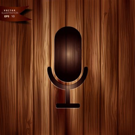 Premium Vector Microphone Icon Voice Recording Vector Illustration