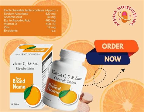 Vitamin C D And Zinc Chewable Tablets At Rs 315bottle Vitamin C