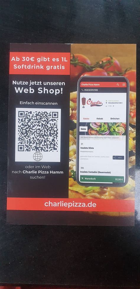 Speisekarte Von Charlie Pizza Hamm Hamm