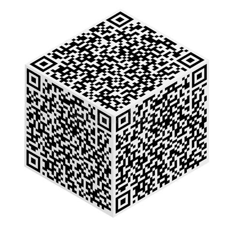 3D Cube With QR Code Stock Illustration Illustration Of Advertising