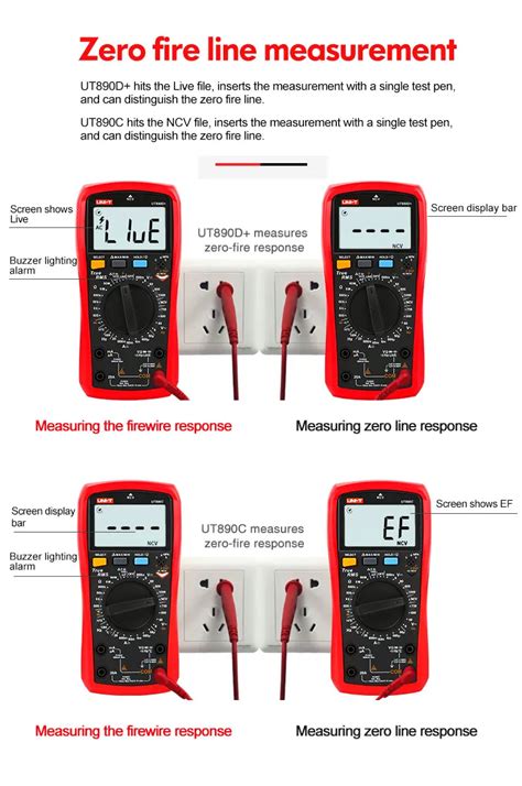 UNIT Digital Multimeter True RMS UT890C UT890D