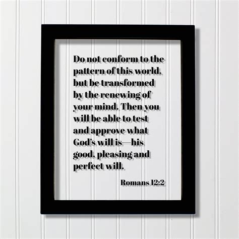 Romans 12 2 Do Not Conform To The Pattern Of This World But Etsy