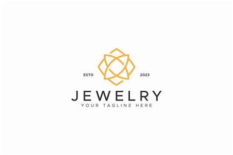 Jewelry Geometric Crystal Gold Logo Graphic By Captoro · Creative Fabrica