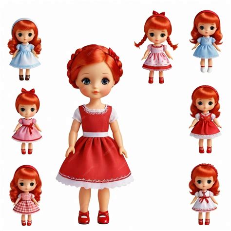 Doll Vector Set White Background Isolated A High Premium Ai Generated
