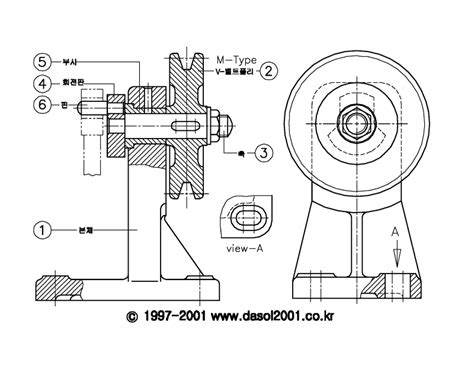 전산응용기계제도기능사기계설계산업기사기계설계기사일반기계기사 실기도면 편심구동장치 6 네이버 블로그