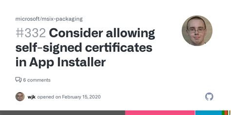 Consider Allowing Self Signed Certificates In App Installer · Issue 332 · Microsoftmsix