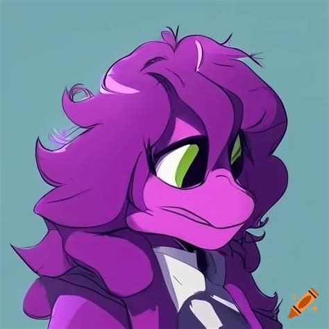 Susie From Deltarune With Violet Hair And Lizard Features On Craiyon