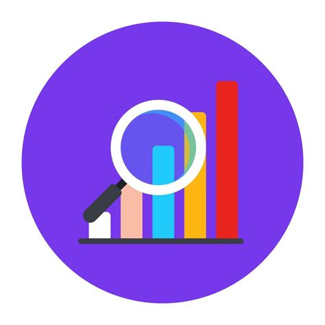 Data Analytics Flat Rounded Icon Of Vertical Chart 6746851 Vector Art At Vecteezy