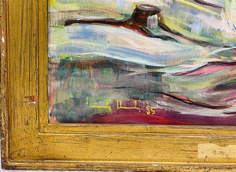 Sinischa Christen 1922 2007 Grosse Waldlandschaft Gemälde Gebraucht