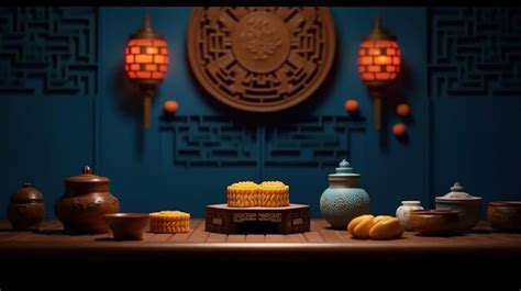 Premium Ai Image Chinese Festival Background Mid Autumn Festival