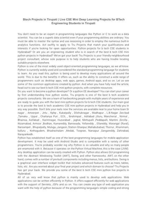 Ppt Btech Projects In Tirupati Live Cse Mini Deep Learning Projects For Btech Engineering