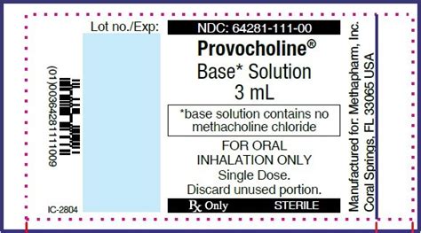 Provocholine Package Insert Prescribing Information