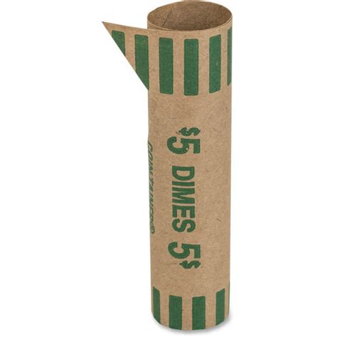 Coin Tainer Preformed Tubular Coin Wrappers Dimes 5 1000 Wrappers
