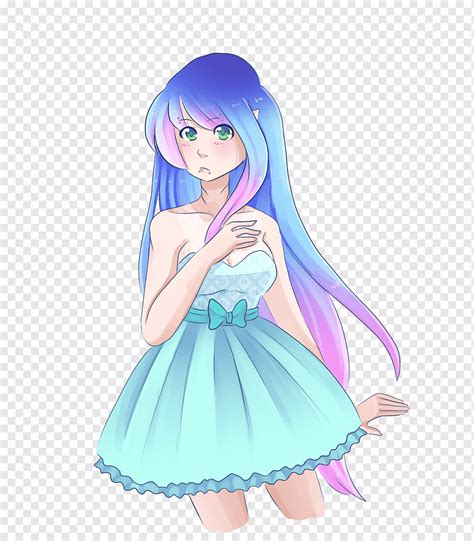 요정 망가 카 의상 인간의 머리 색깔 귀여운 레이스 푸른 색깔 가상의 인물 Png Pngwing