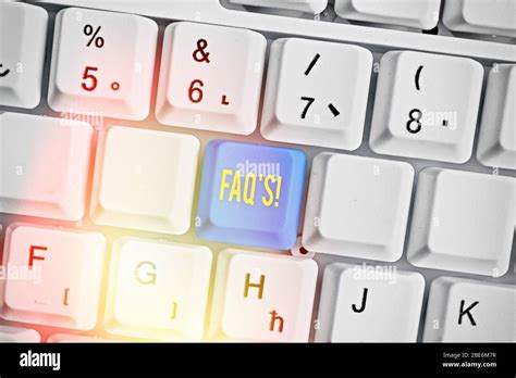 Text Sign Showing Faq Business Photo Text A List Of Questions And Answers Relating To A