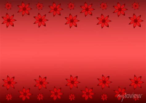 Fundo Floral Vermelho Cartazes Para A Parede • Posters Celebrar
