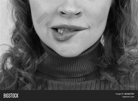 Biting Her Lip Woman Image And Photo Free Trial Bigstock