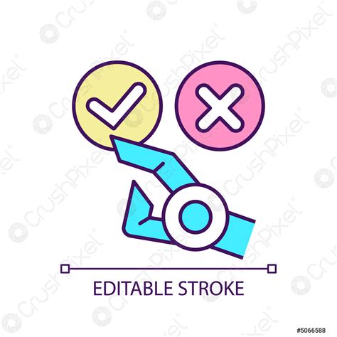 Geautomatiseerde Besluitvorming Rgb Kleur Pictogram Stock Vector