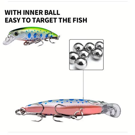 Sinking Minnow Fishing Lure Bass Pike Plastic Swimbait Hard Temu New