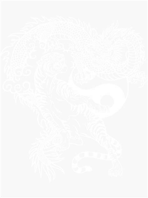 Pegatina Chines Dragón Y Tigre Tatuaje Gráfico Yin Y Yang Símbolo