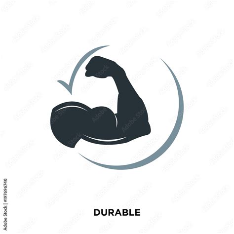 Durable Icon On White Background In Black Vector Icon Illustration