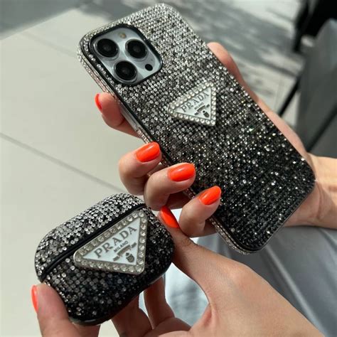 خرید و قیمت کاور قاب گوشی موبایل مدل پرادا نگین کاری شده لاکچری کاور