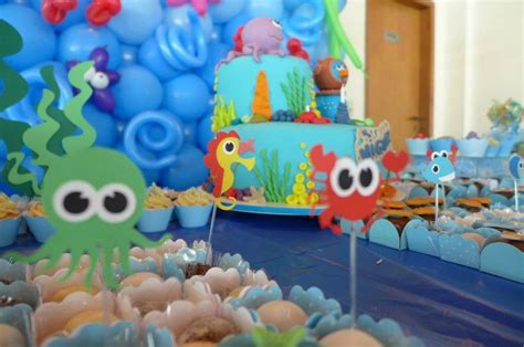 Decoração fundo do mar Shower Party Baby Shower Fiesta Party Beach